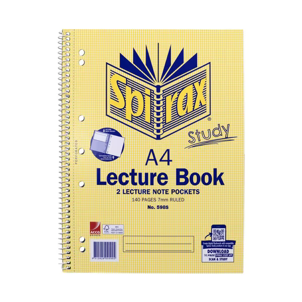 Spirax A4 Lecture Book – Ardrossan Newsagency